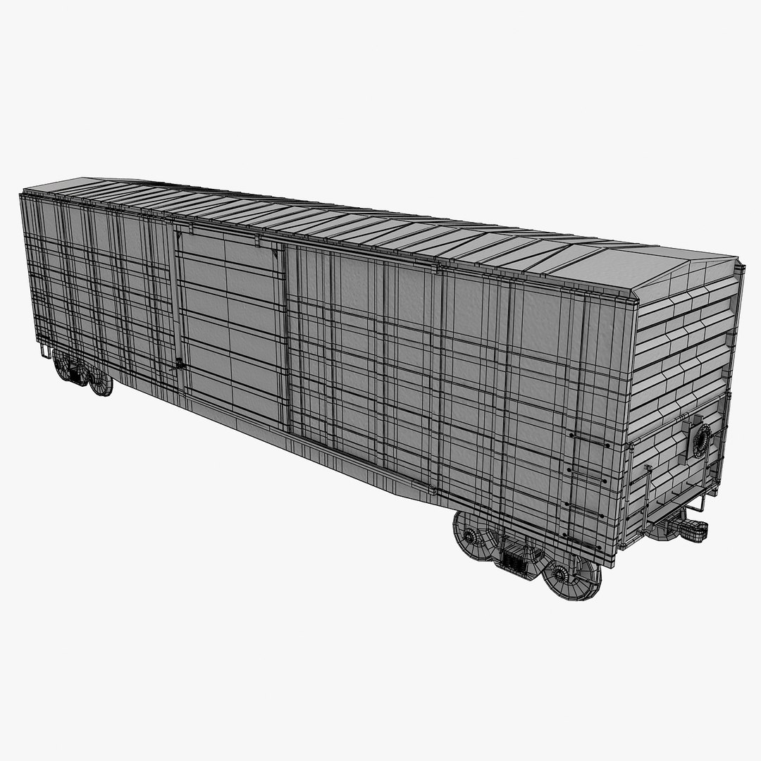 3d Freight Boxcar