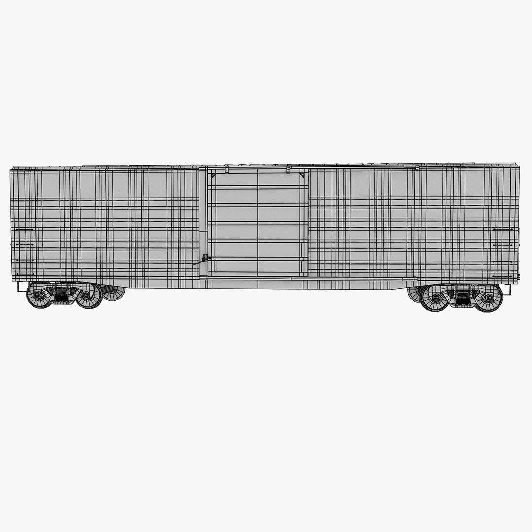 3d Freight Boxcar