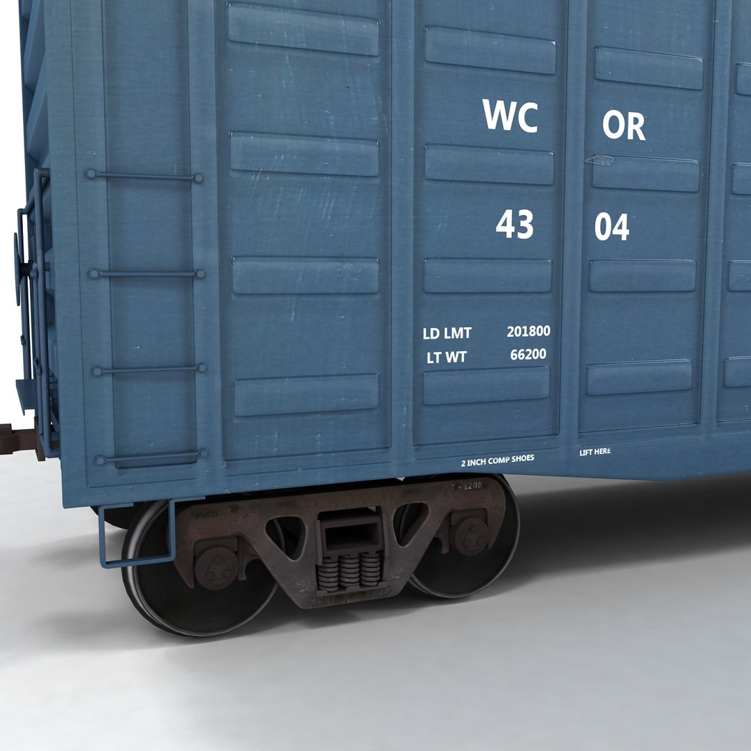 3d Freight Boxcar