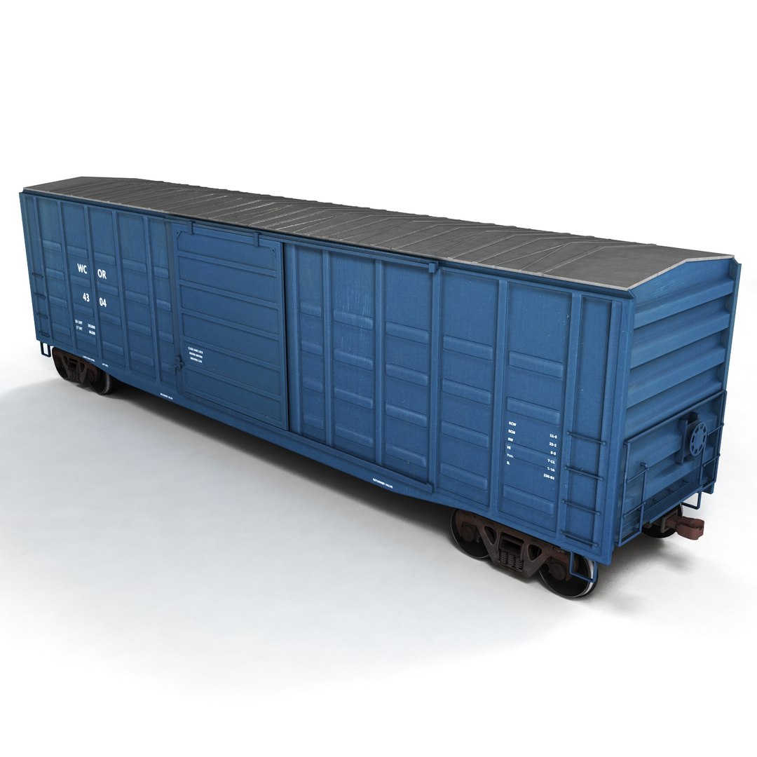 3d Freight Boxcar