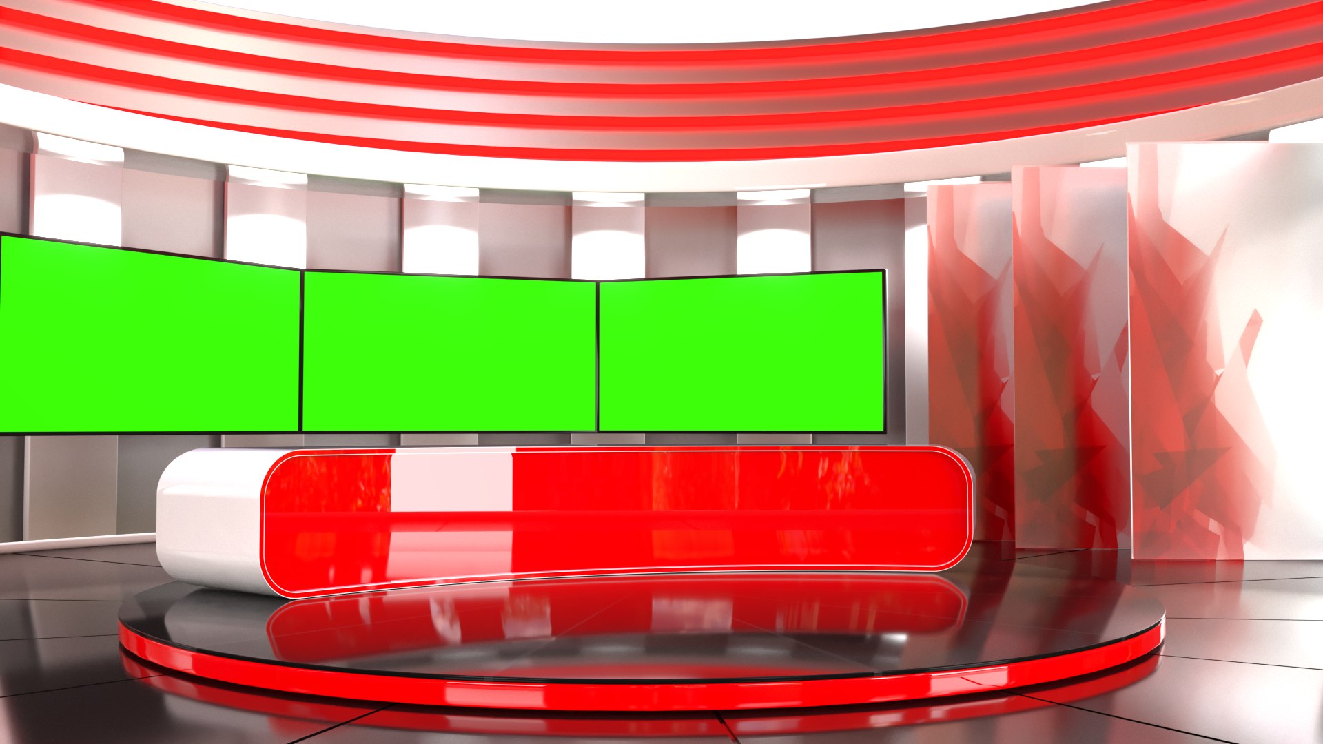 3D News Virtual Set - TurboSquid 1851126