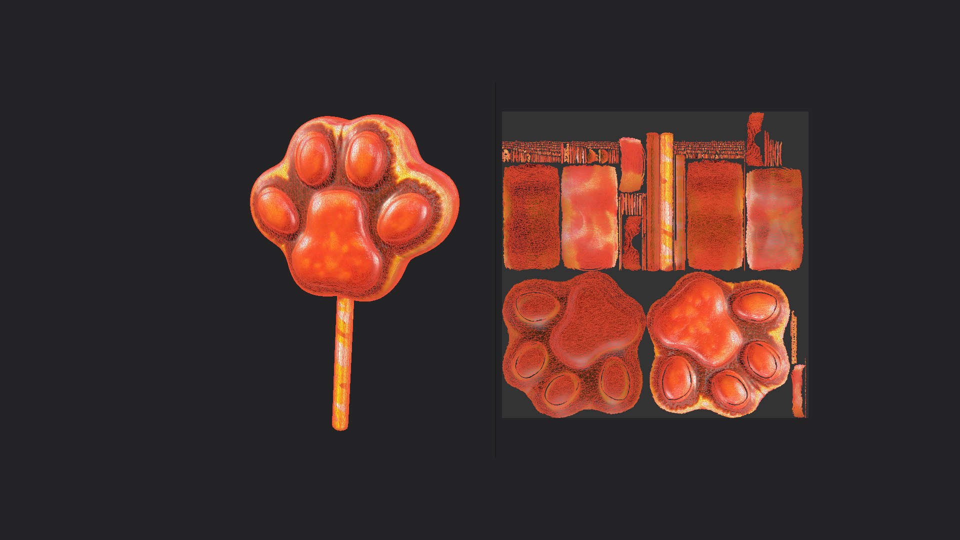 Cat Claw Candy 3D Model 001 3D - TurboSquid 2355246
