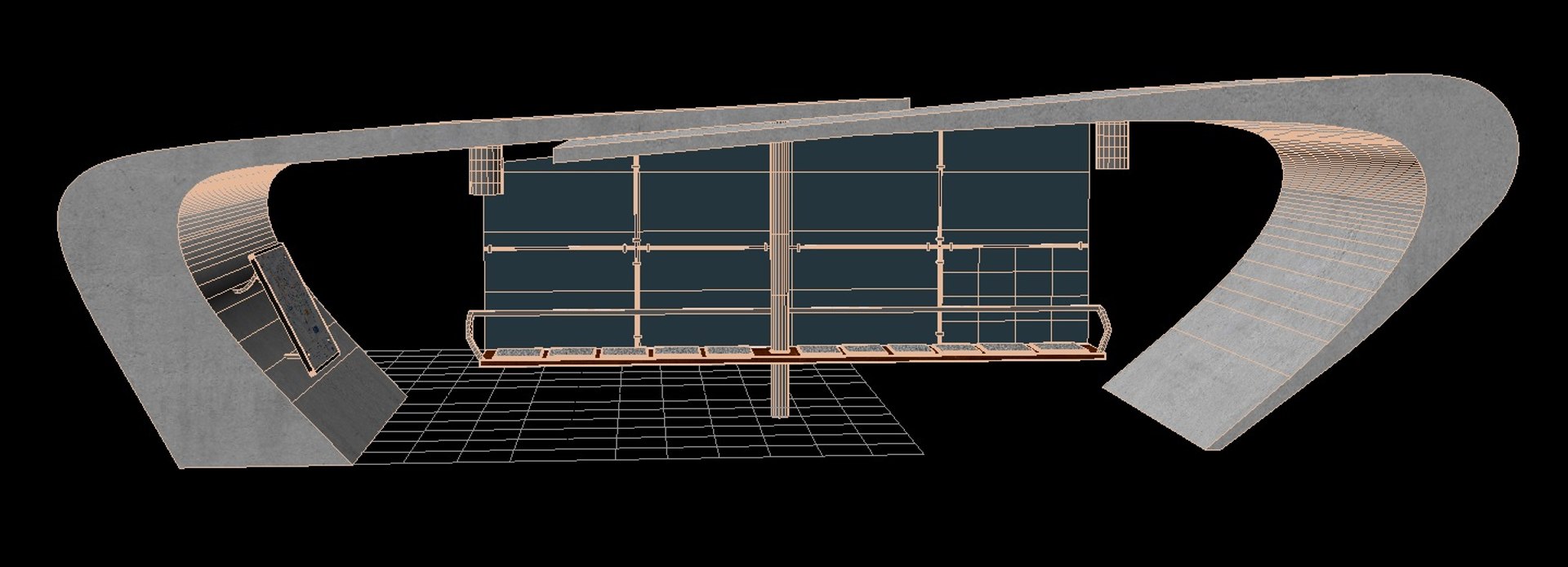 3d Bus Stop Sign Design Modern Model