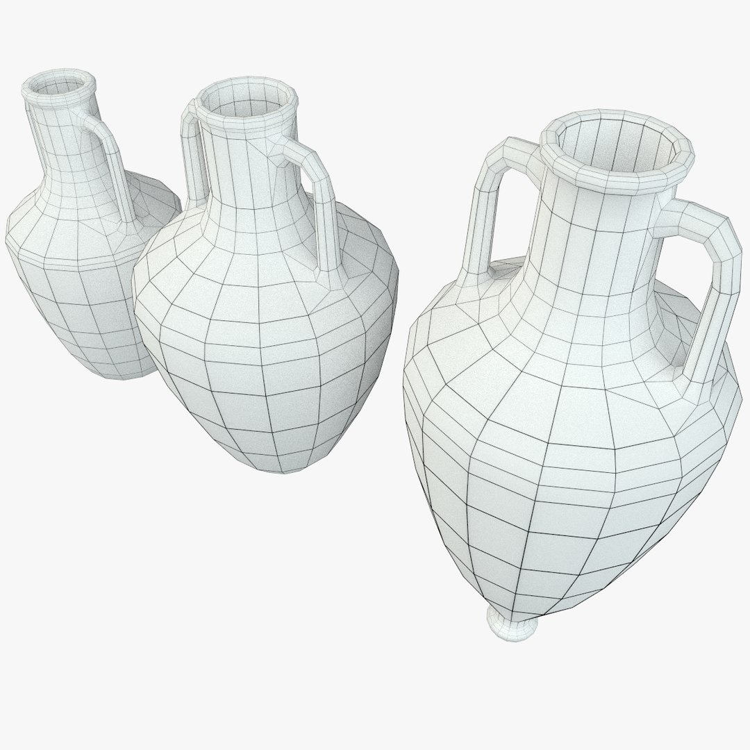 3d Model Amphoras Pack 1