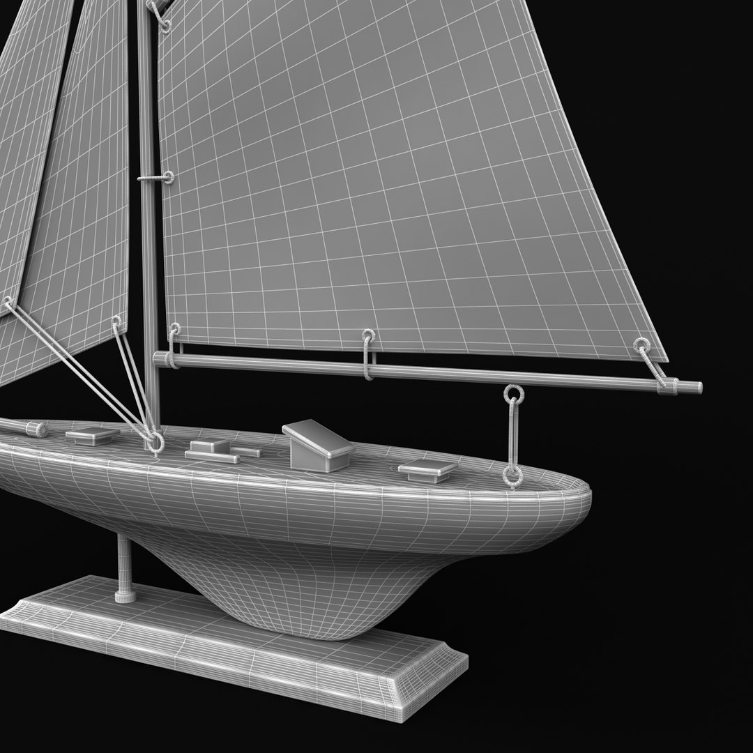 3d Model Sailboat Decoration Boat