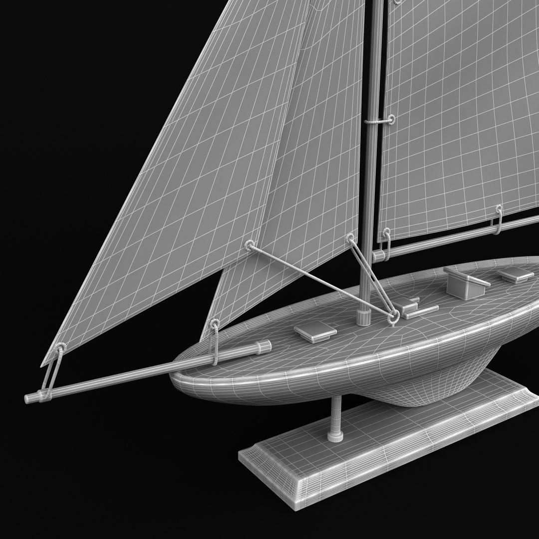 3d Model Sailboat Decoration Boat