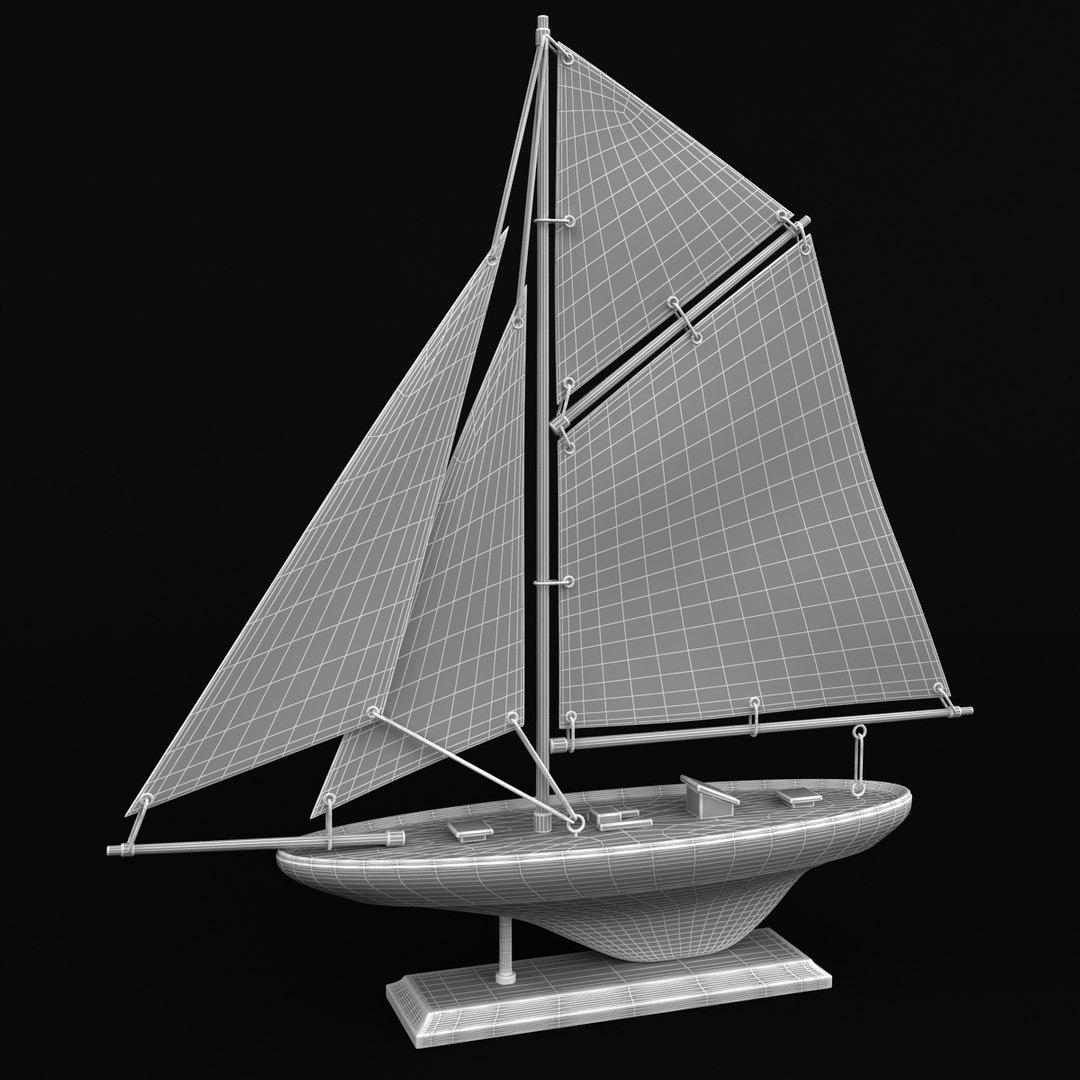 3d Model Sailboat Decoration Boat