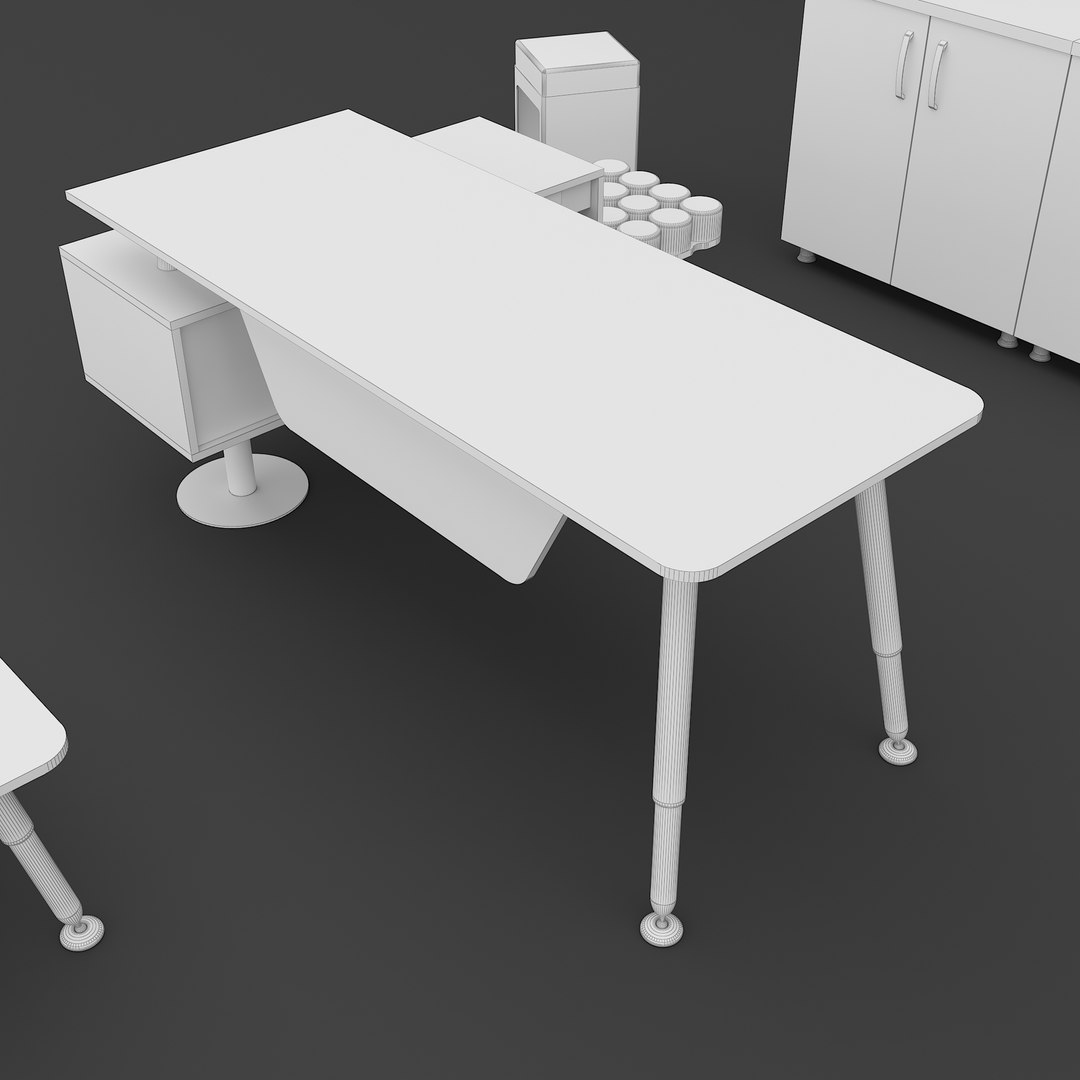 MYNE Staff Table Set 3D Model - TurboSquid 1733129