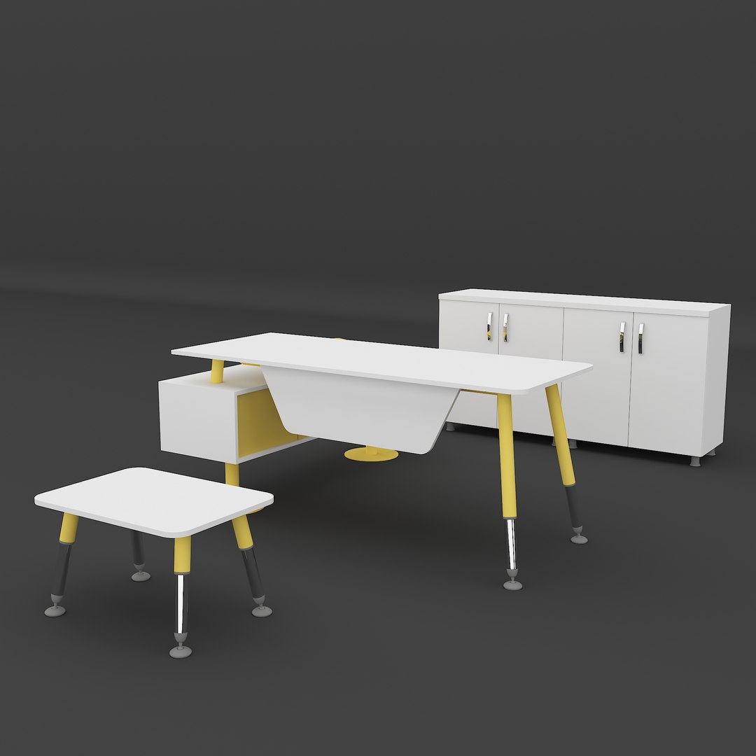 MYNE Staff Table Set 3D Model - TurboSquid 1733129