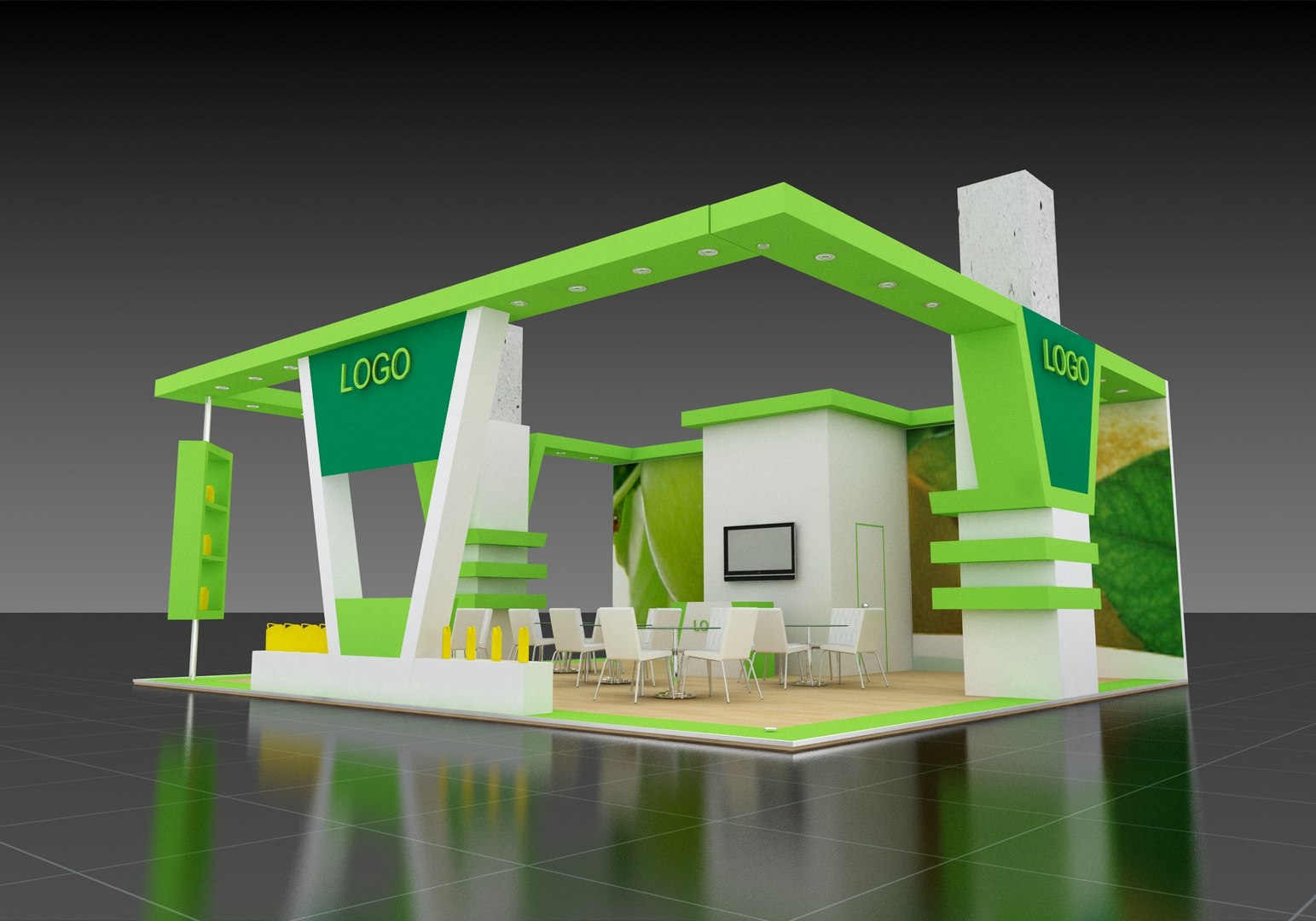 Exhibition stand 3D model - TurboSquid 2044692