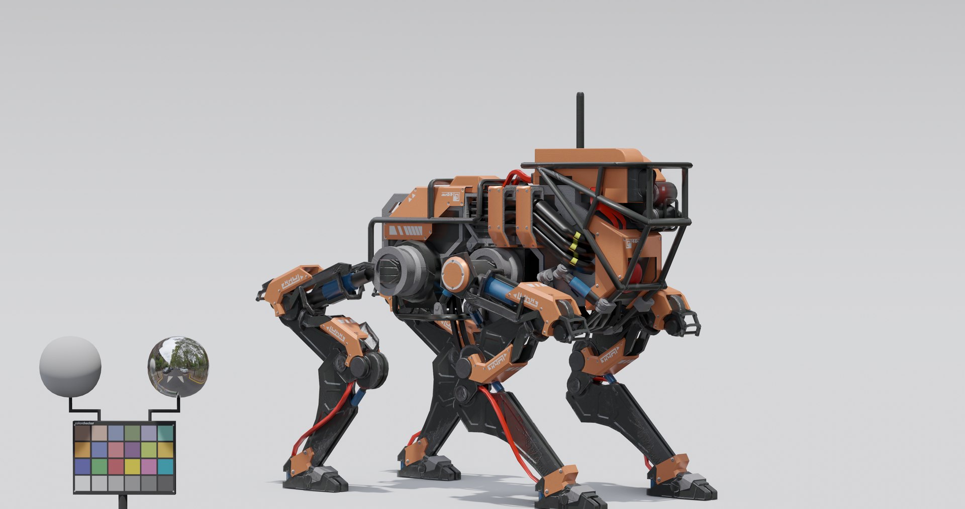 3d Quadruped Robot Rigged Turbosquid 2085606 