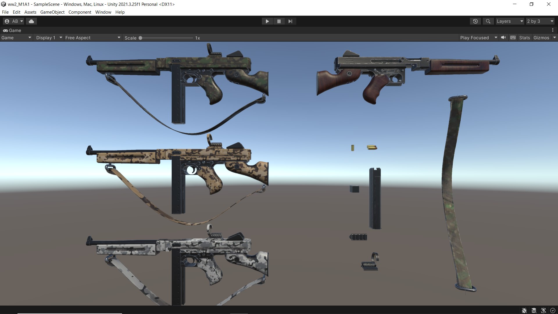 3D Fps Weapon M1A1 Ww2 Fps - Tps - TurboSquid 2402927