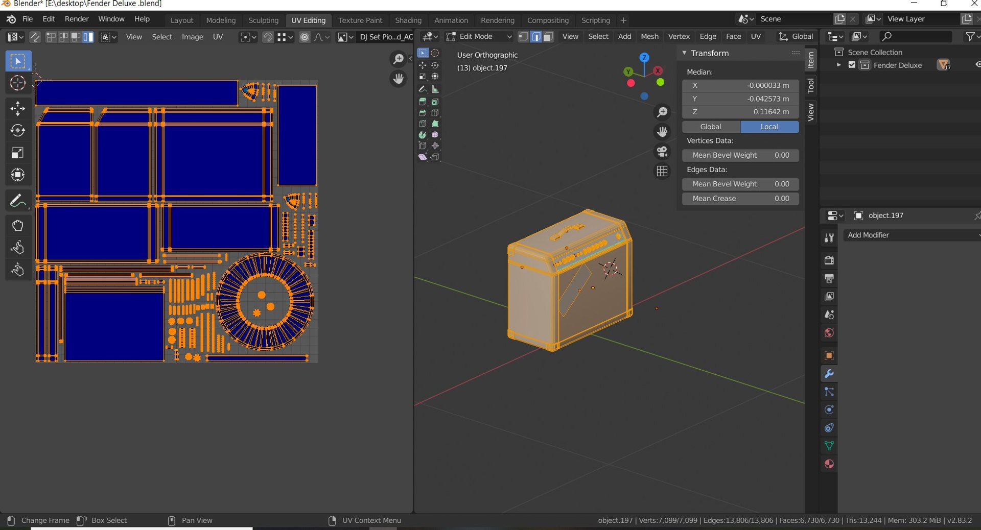 3D Fender Deluxe Reverb Amp - TurboSquid 1655234