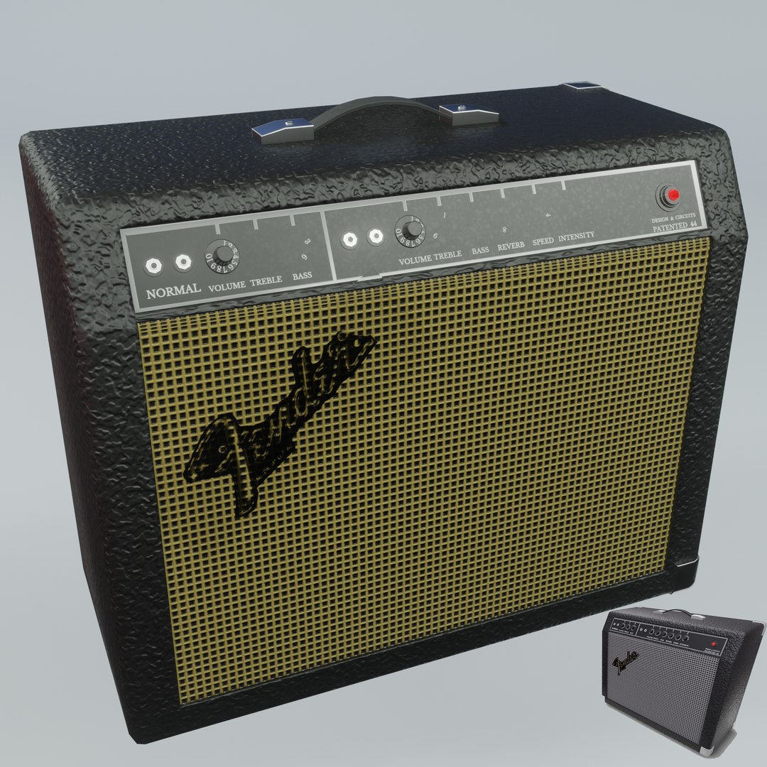 3D Fender Deluxe Reverb Amp - TurboSquid 1655234