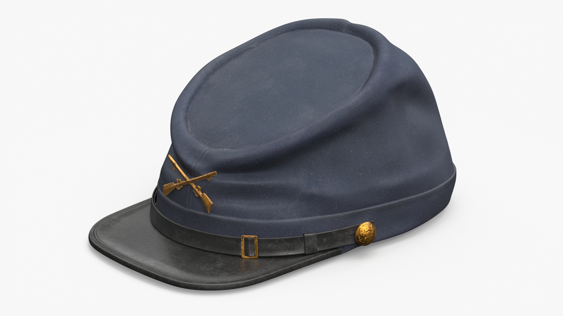 US Civil War Union Kepi Hat With Crossed Rifles Blue 3D Model ...