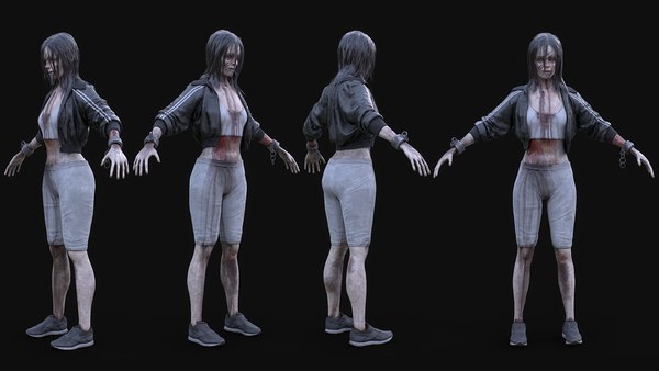 modelo 3d Mujer zombi - TurboSquid 1822344
