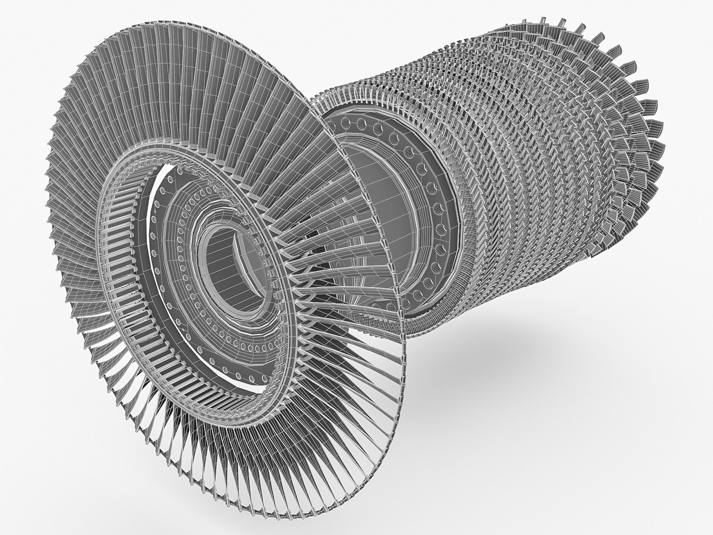 Gas Turbine Rotors 3D Model - TurboSquid 1822252