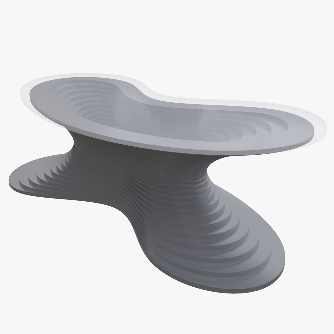 Elliptical Contour Table 3D - TurboSquid 2281384