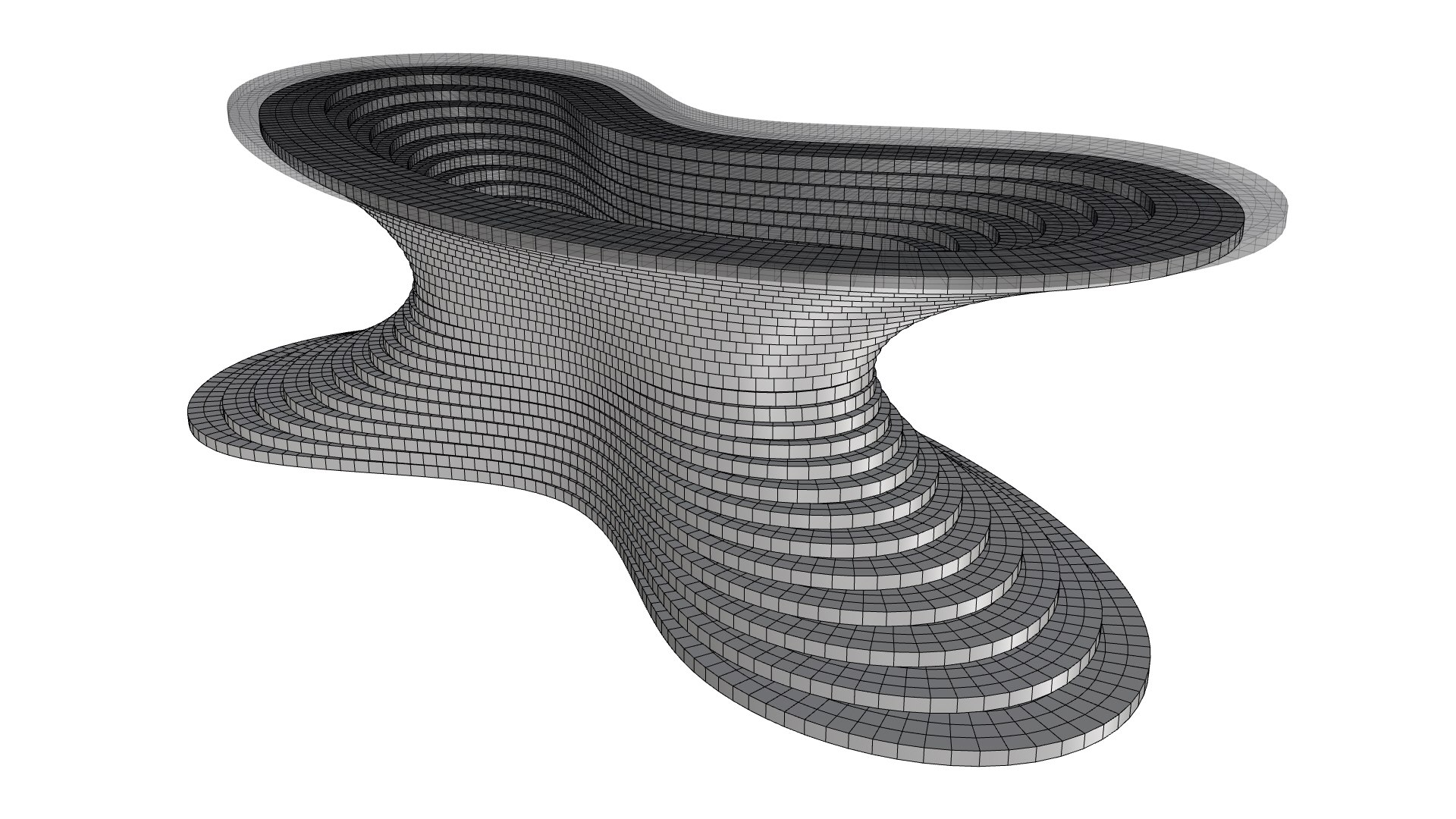 Elliptical Contour Table 3D - TurboSquid 2281384