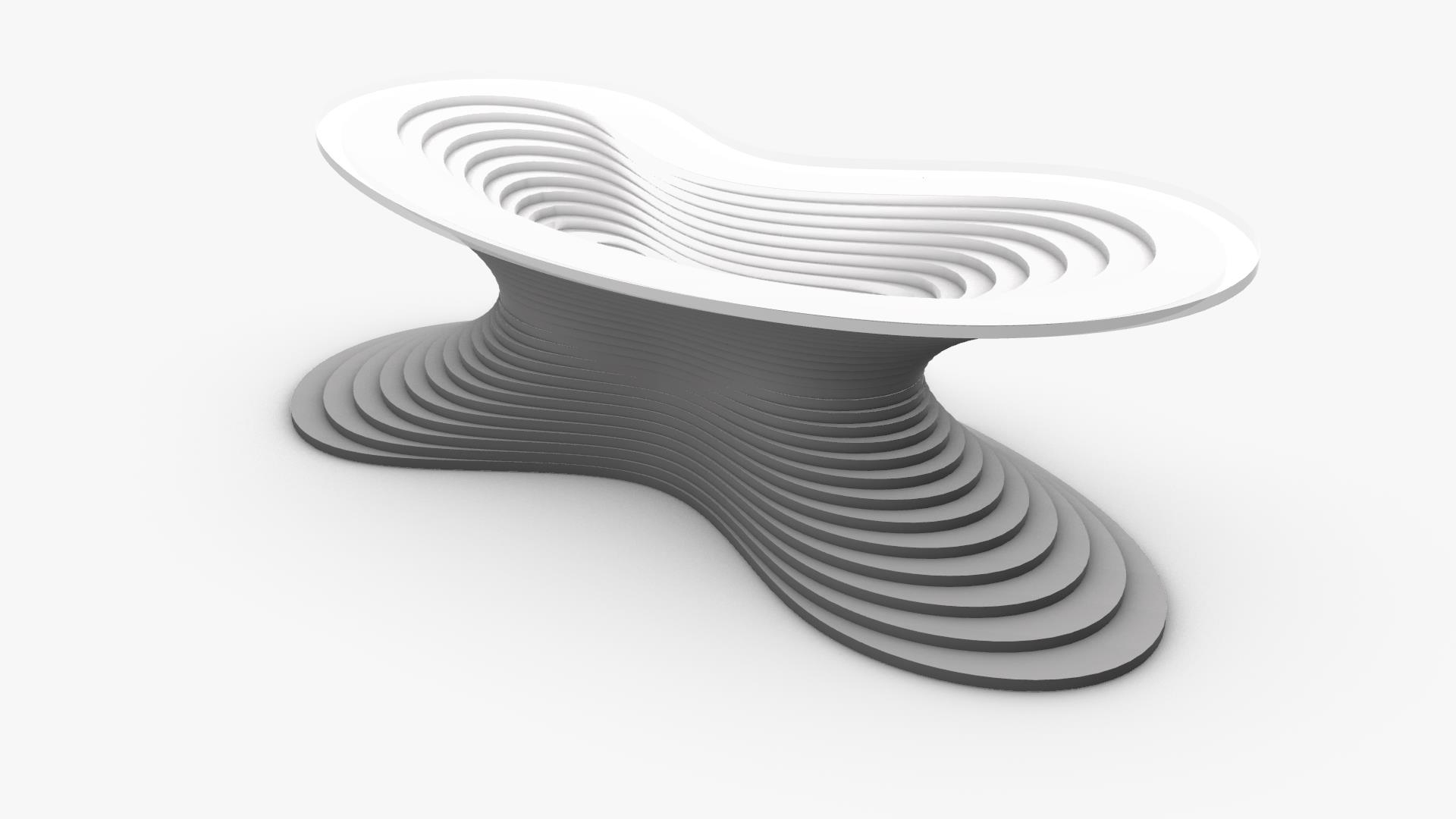 Elliptical Contour Table 3D - TurboSquid 2281384