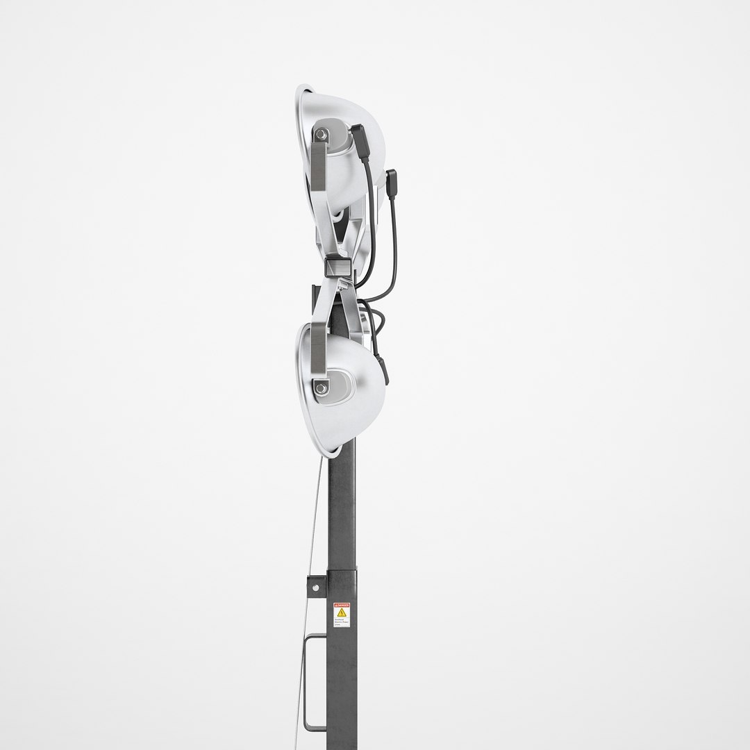 3d model police light tower