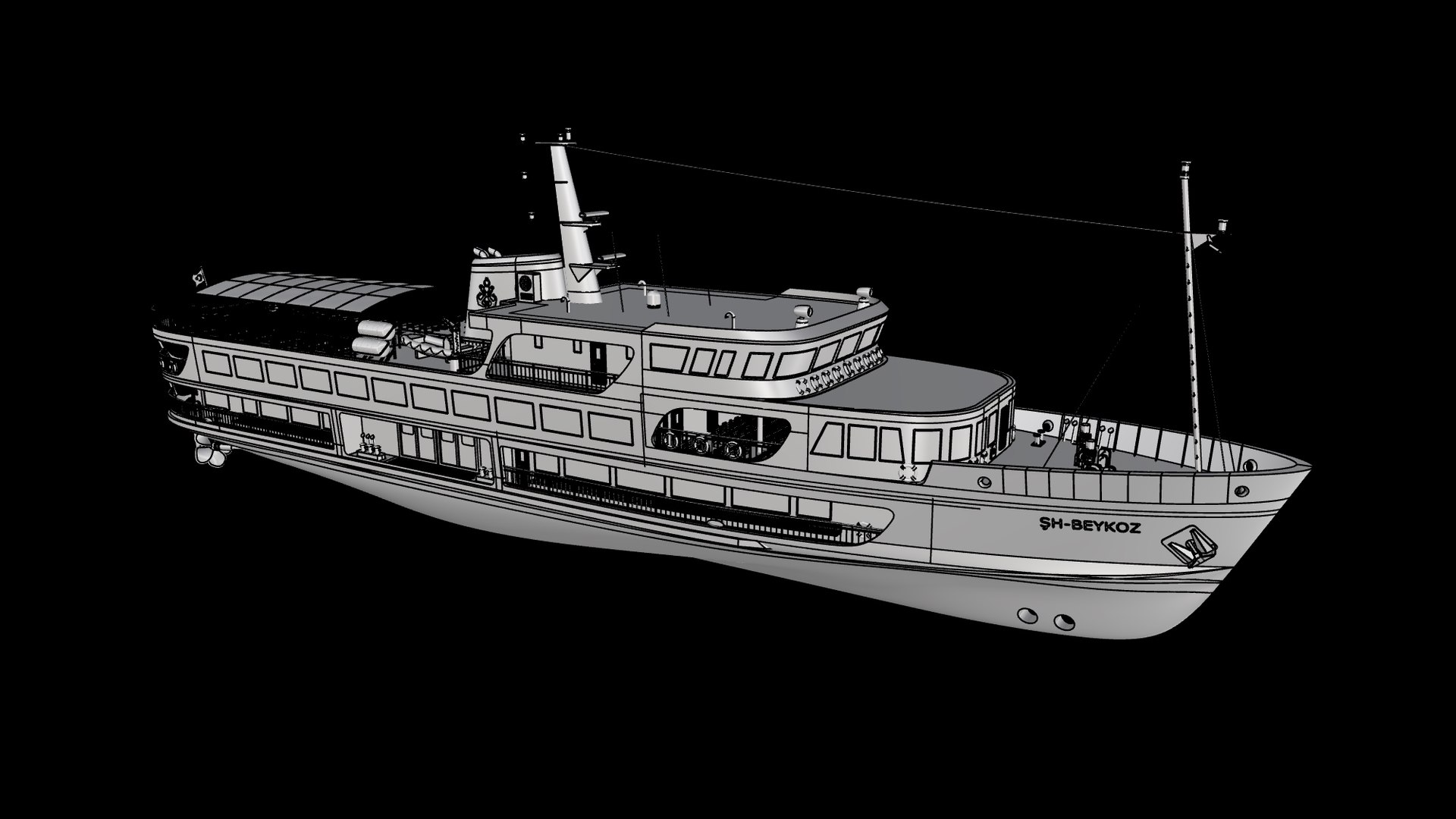 Istanbul Vapuru Steam Ferry 3D Model - TurboSquid 1760446