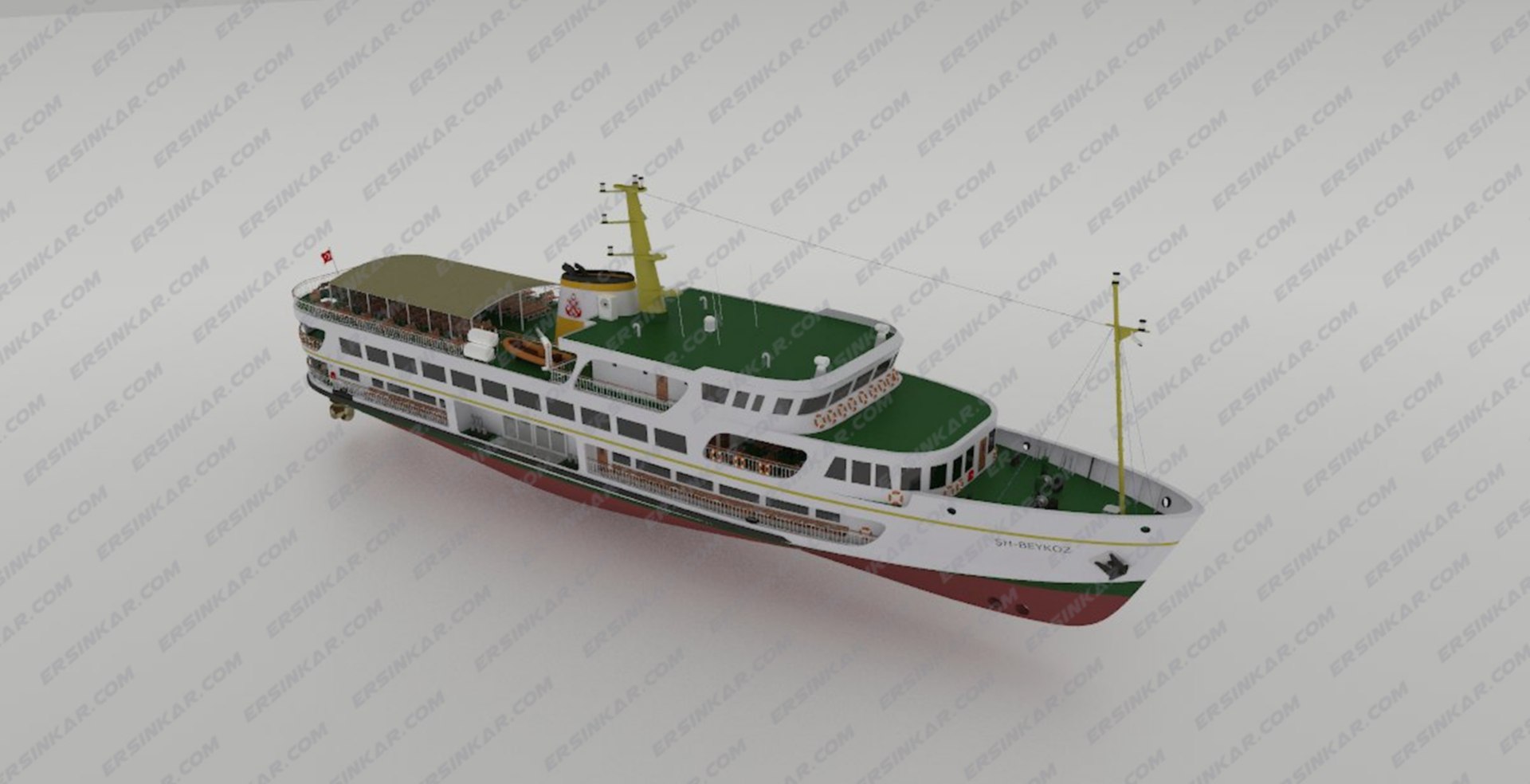 Istanbul Vapuru Steam Ferry 3D Model - TurboSquid 1760446