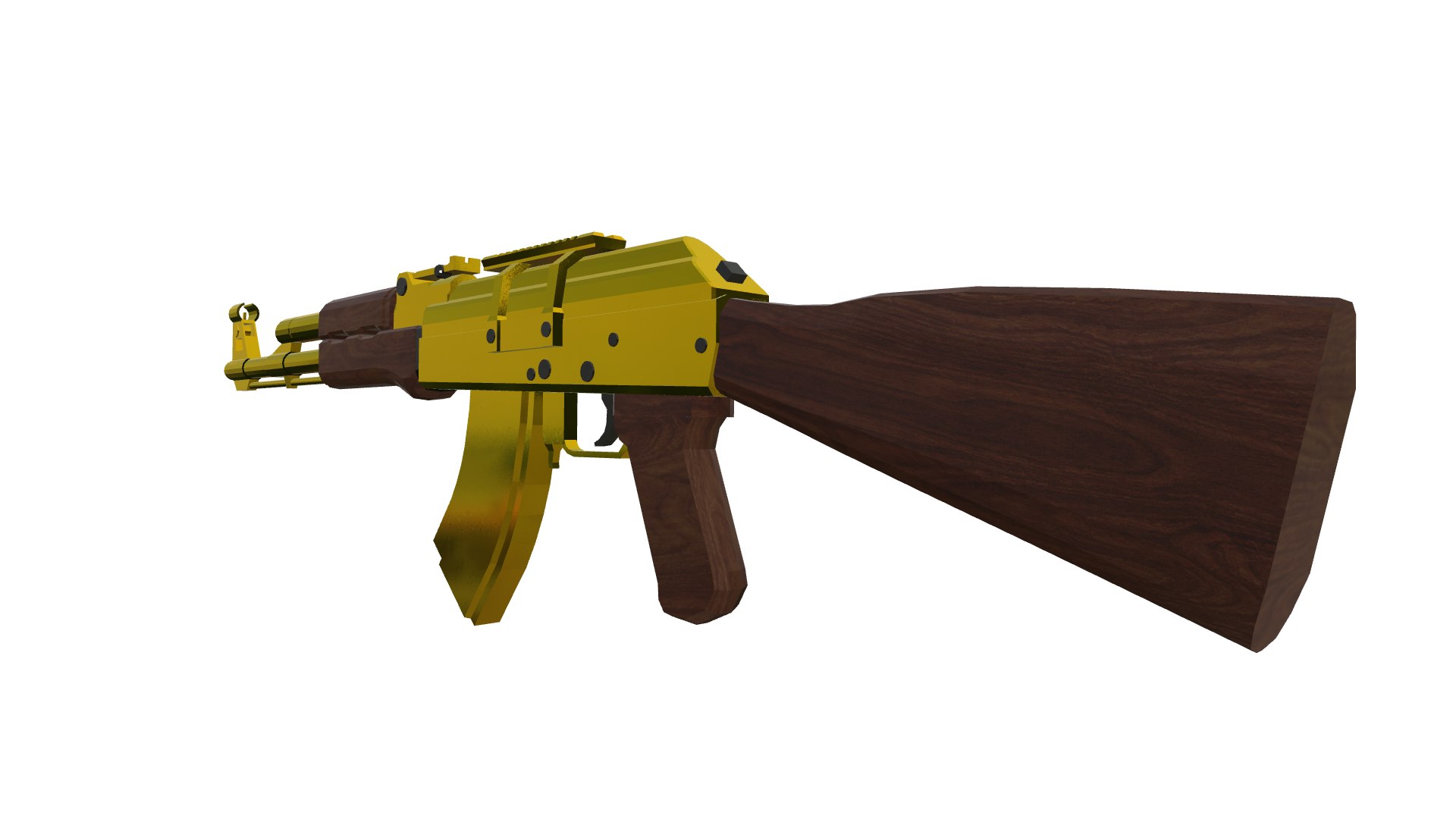 Golden Kalashnikov Exquisite 3D Model Of The Gilded AK-47 3D Model ...