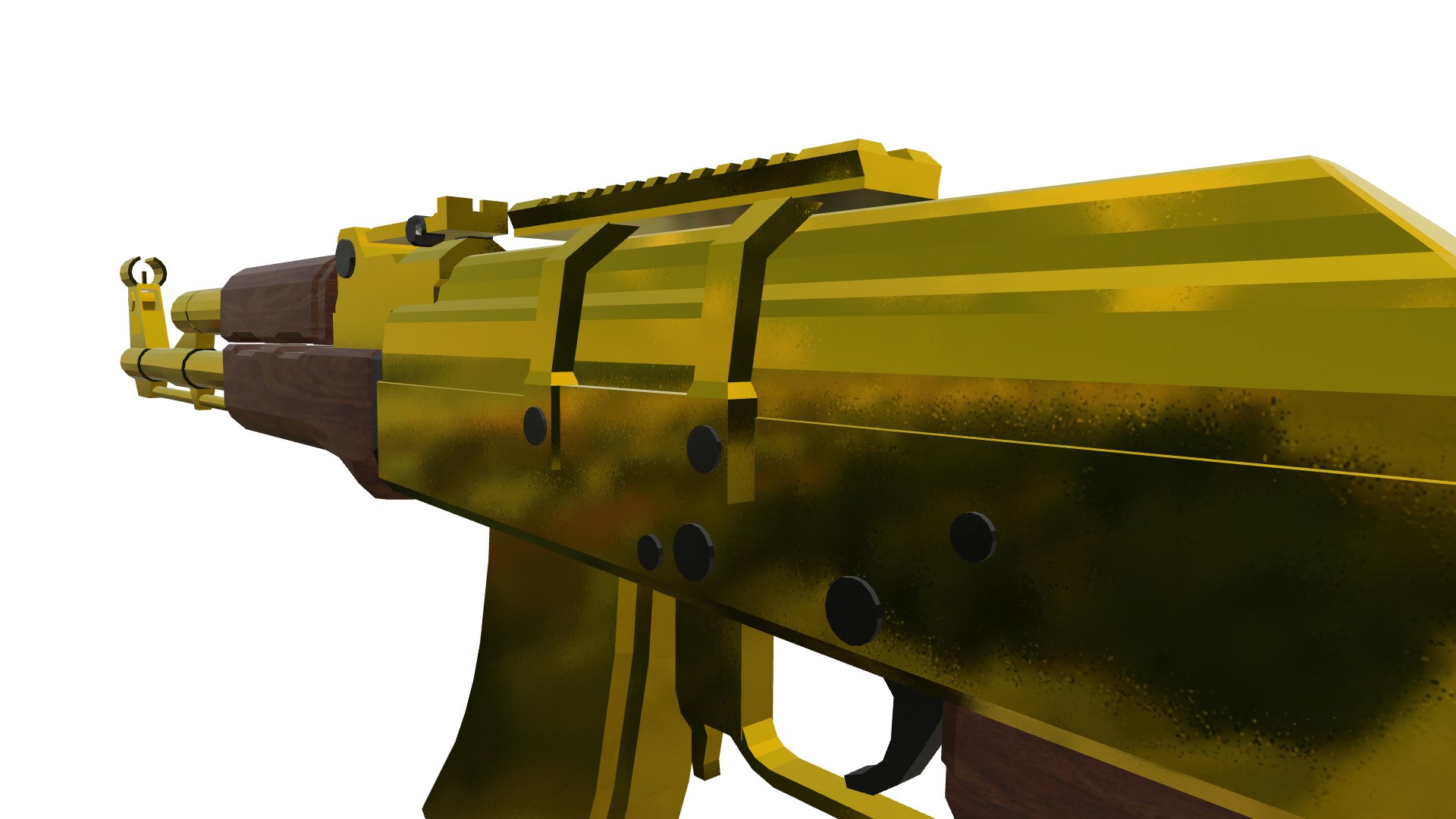 Golden Kalashnikov Exquisite 3D Model Of The Gilded AK-47 3D Model ...