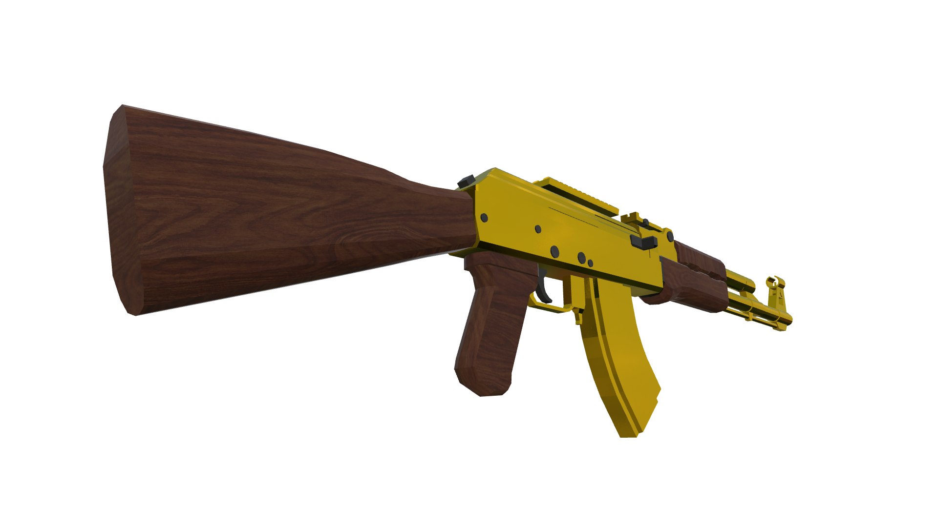 Golden Kalashnikov Exquisite 3D Model Of The Gilded AK-47 3D Model ...