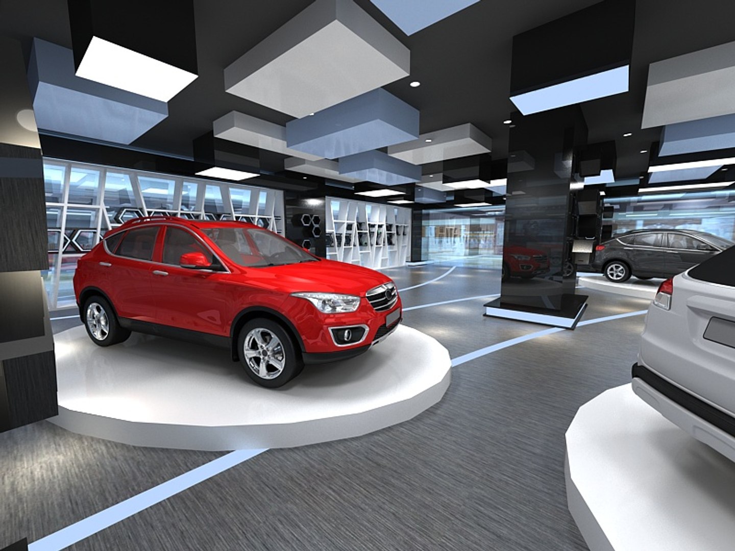 Car Showroom 3D - TurboSquid 1493874