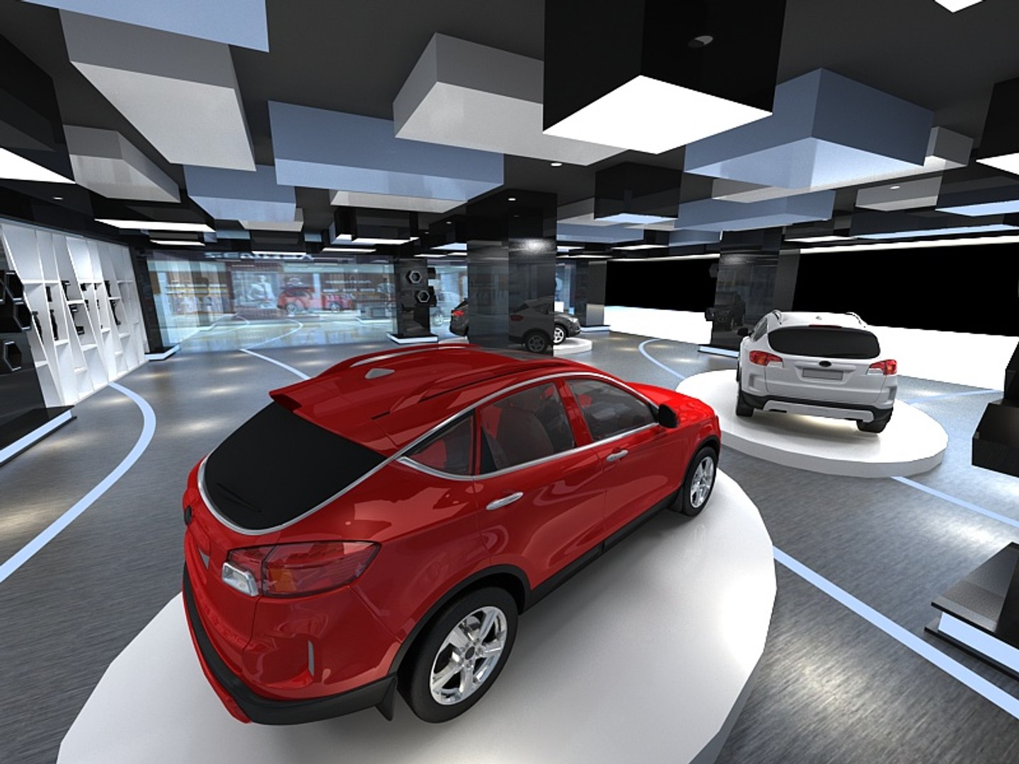 Car Showroom 3D - TurboSquid 1493874