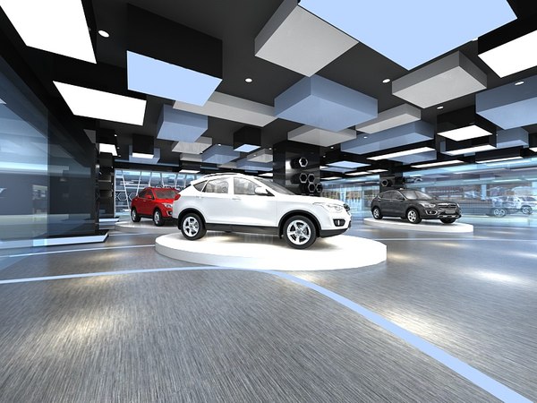 Car showroom 3D - TurboSquid 1493874