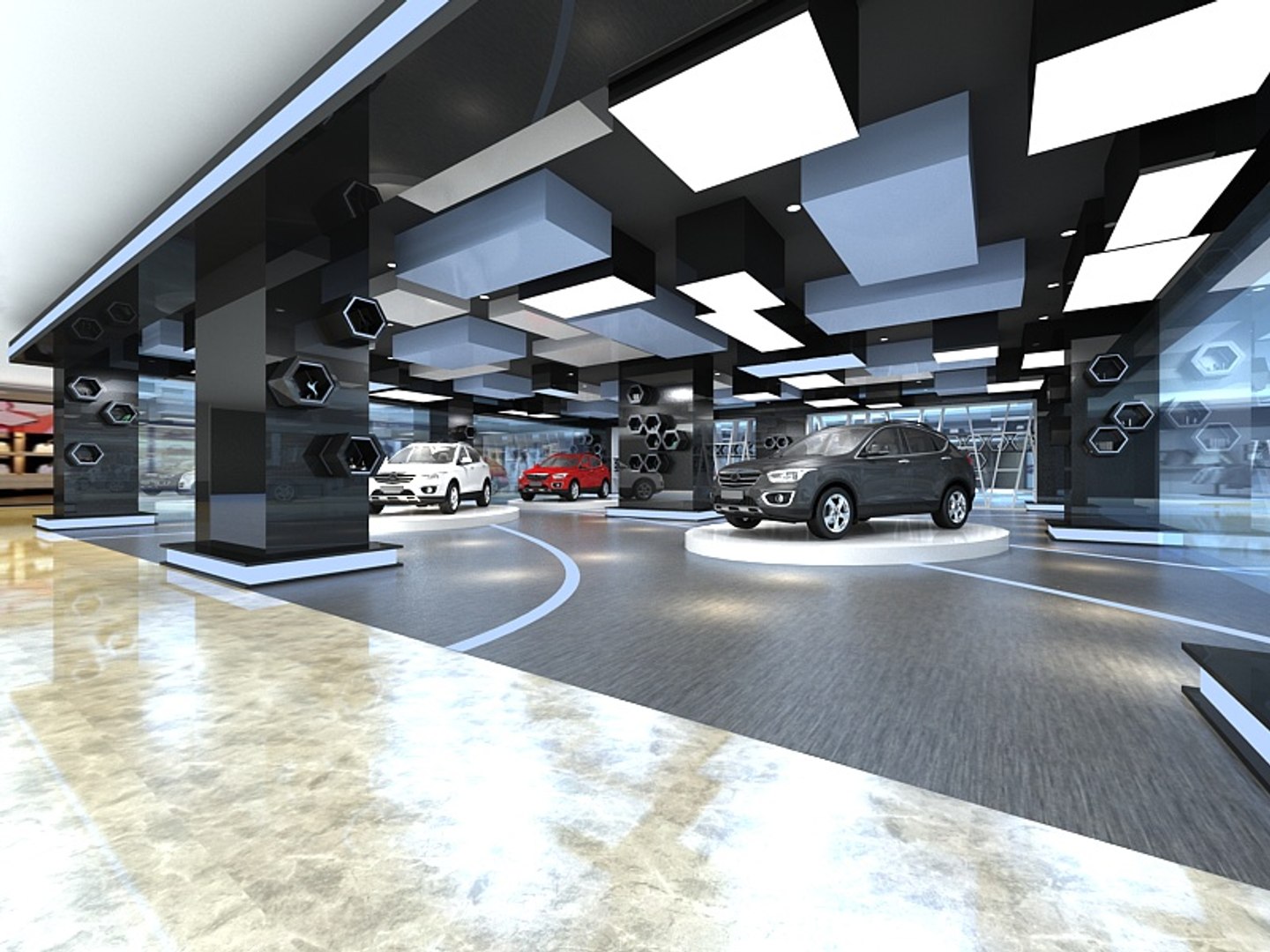 Car Showroom 3D - TurboSquid 1493874