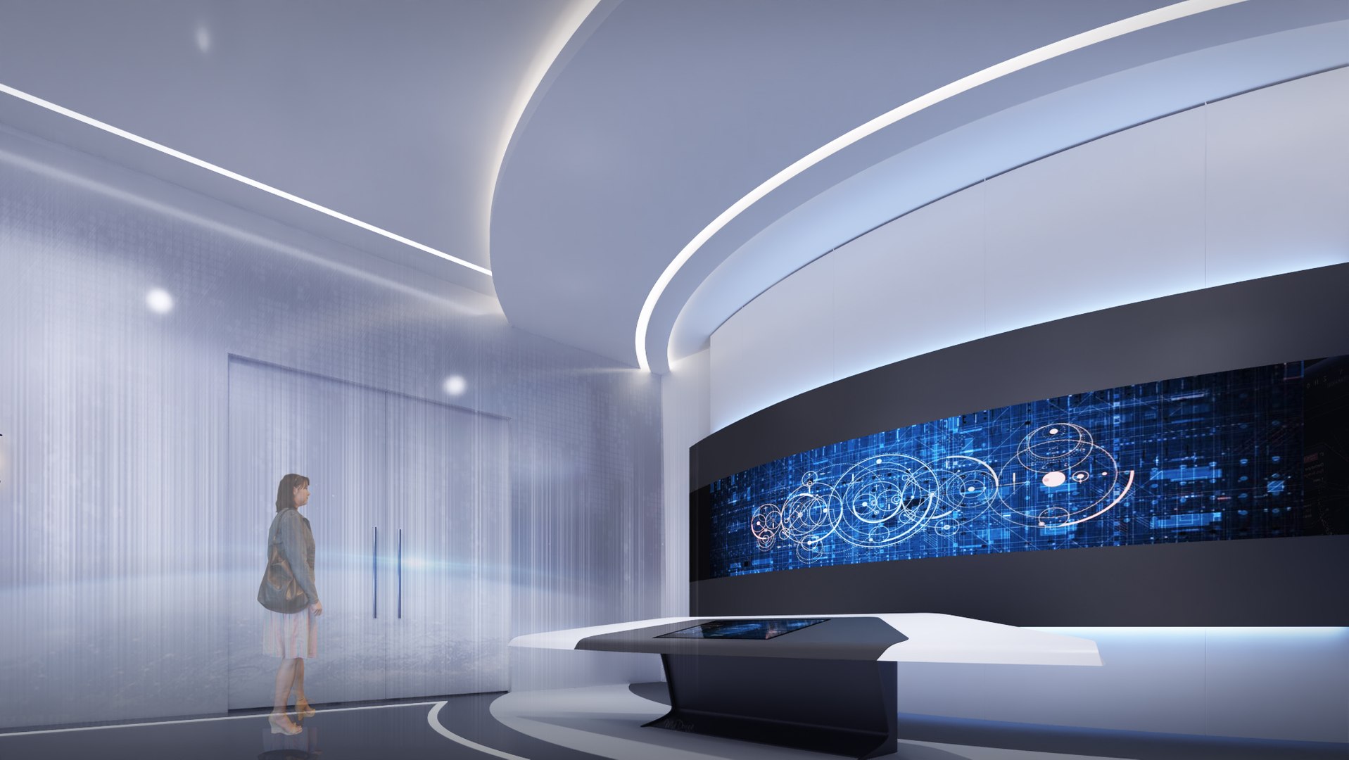 Future Exhibition Hall 3D Model - TurboSquid 2364890