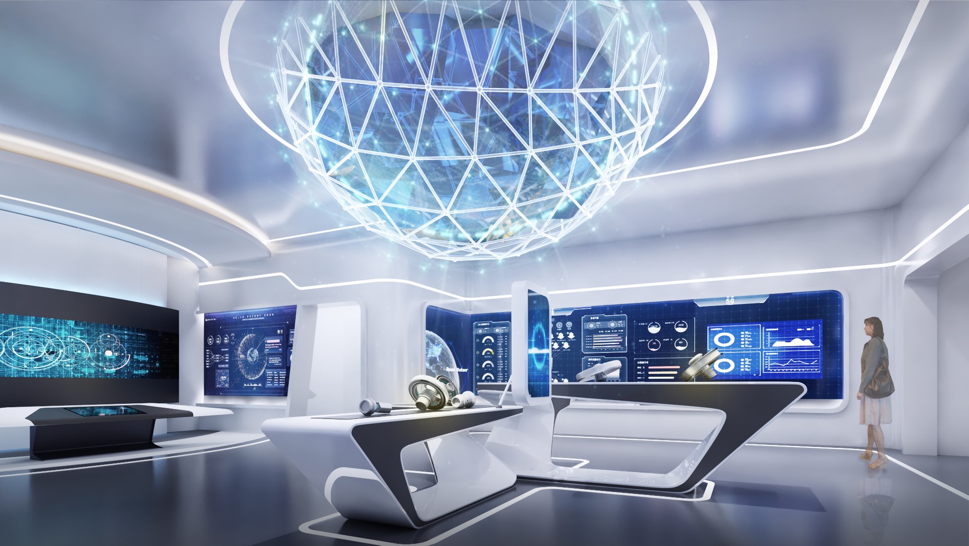 Future Exhibition Hall 3D Model - TurboSquid 2364890