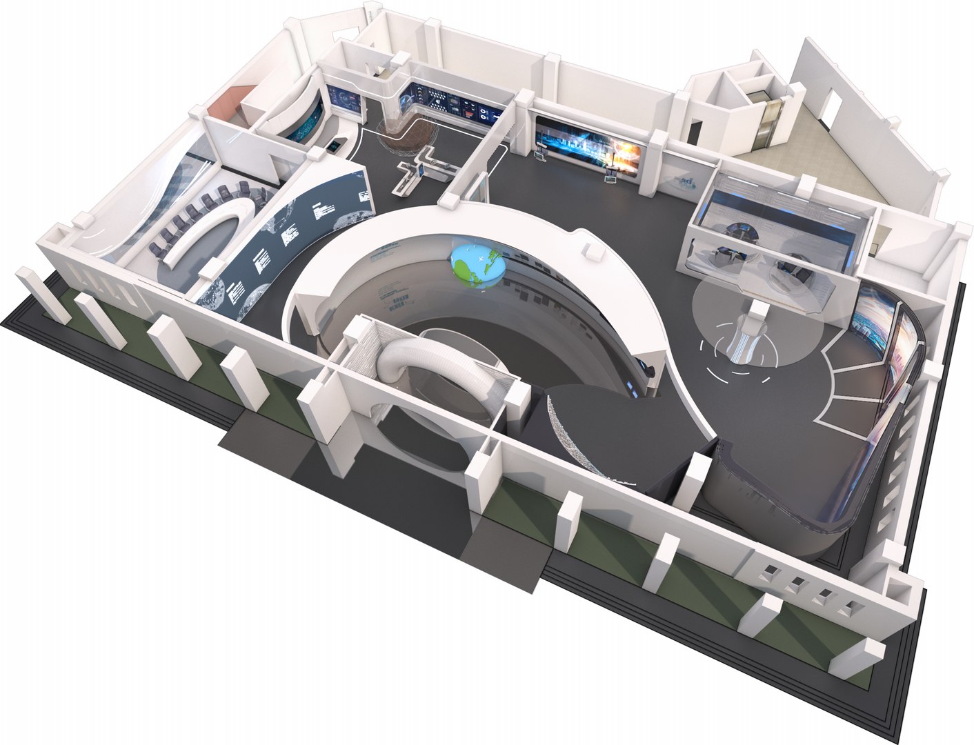 Future Exhibition Hall 3D Model - TurboSquid 2364890