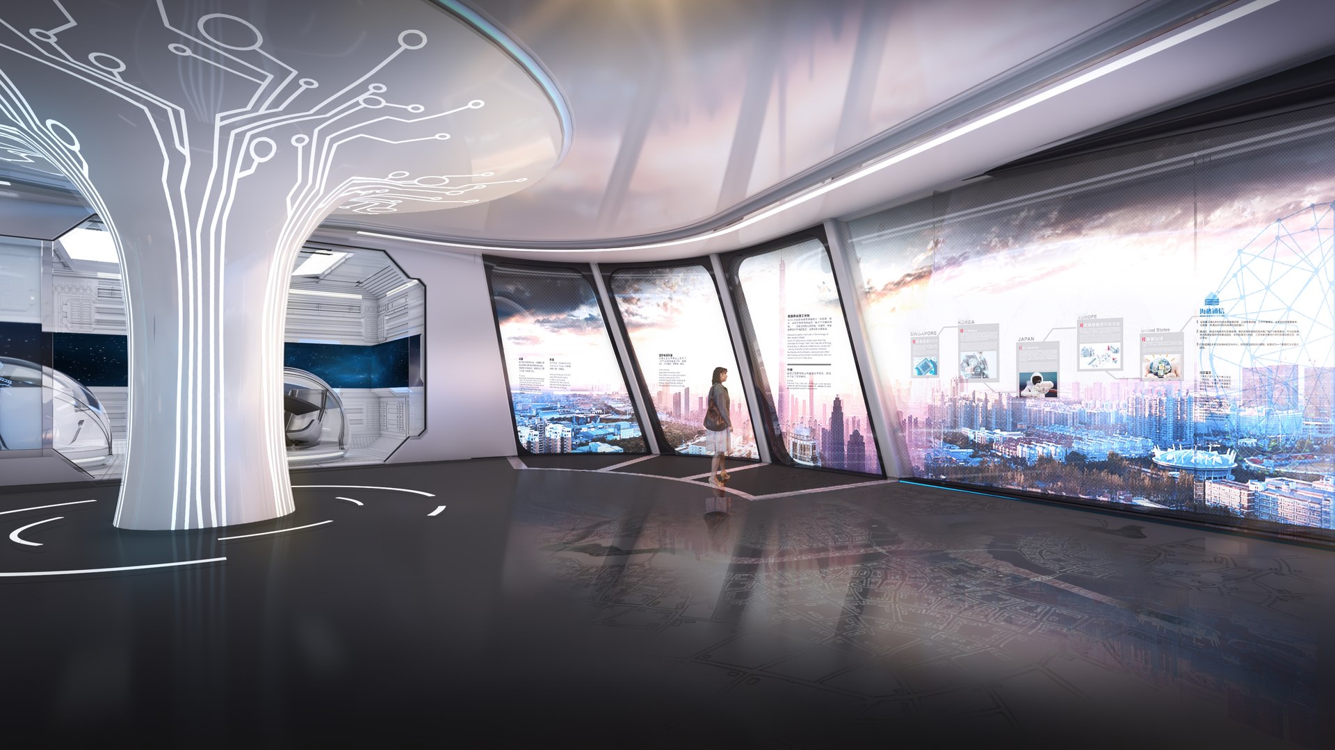 Future Exhibition Hall 3D Model - TurboSquid 2364890