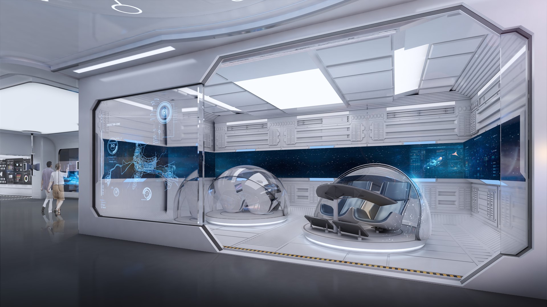 Future Exhibition Hall 3D Model - TurboSquid 2364890