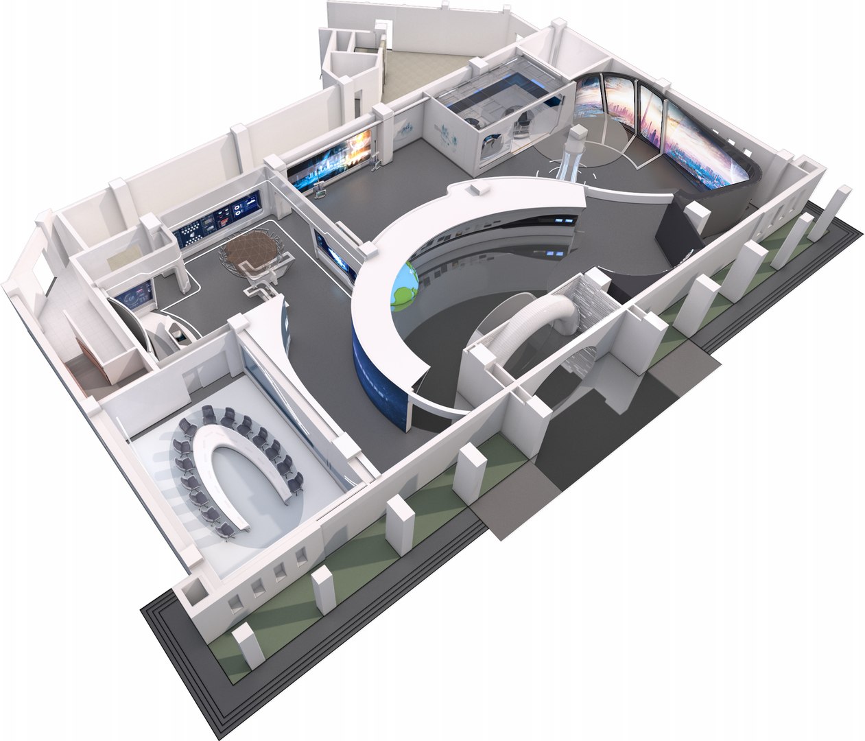 Future Exhibition Hall 3D Model - TurboSquid 2364890