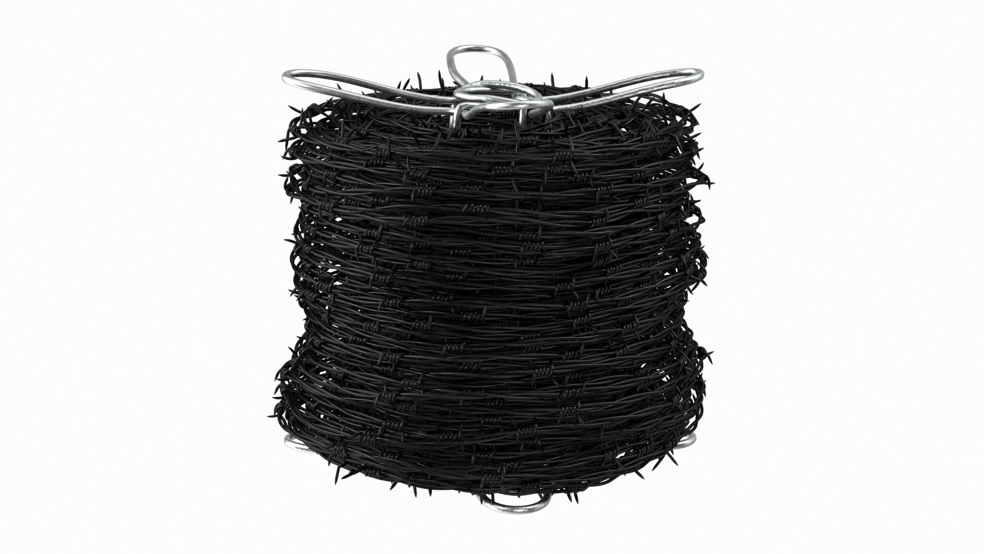 Barbed Wire Roll Black Model - TurboSquid 2194922