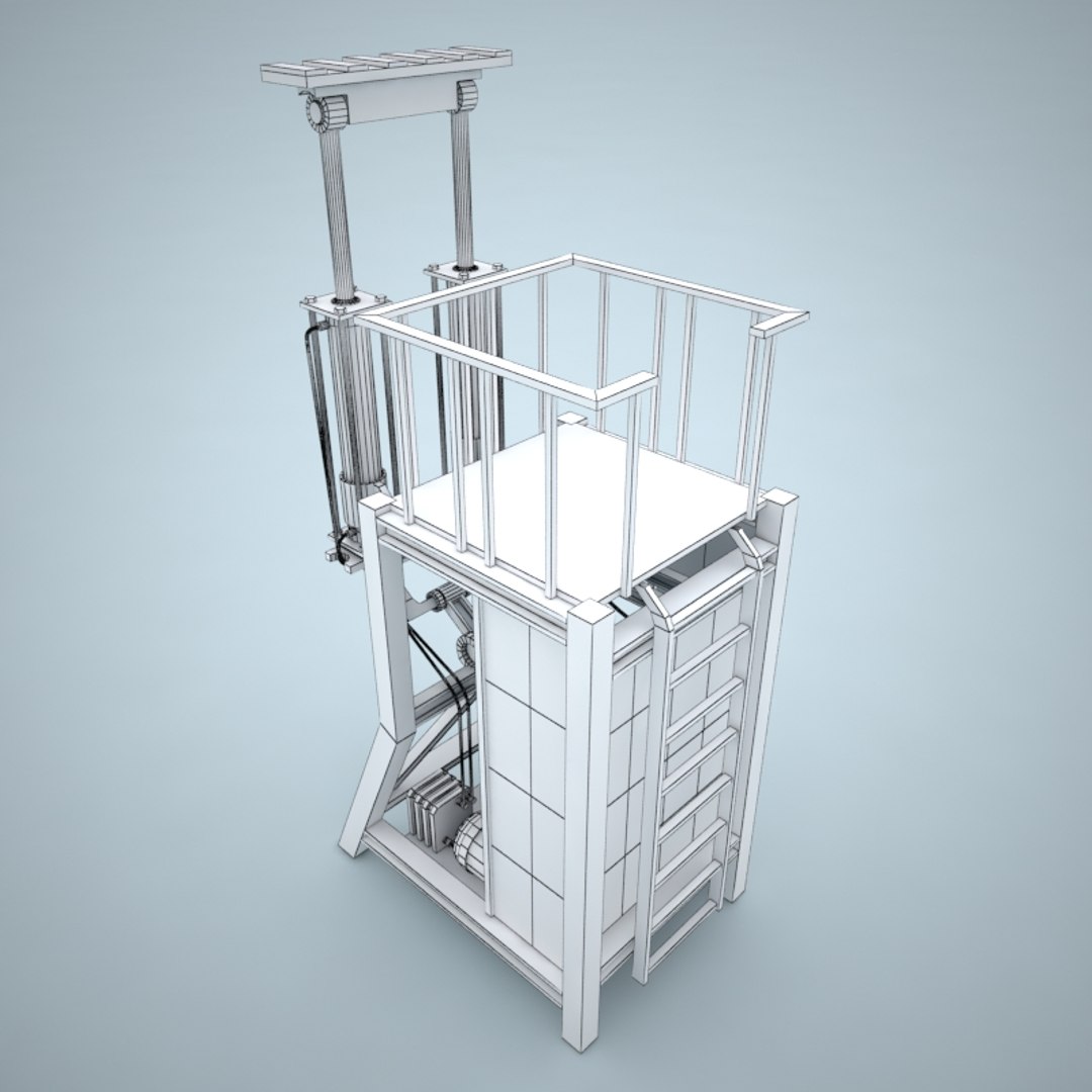 Platform Hydraulic 3ds