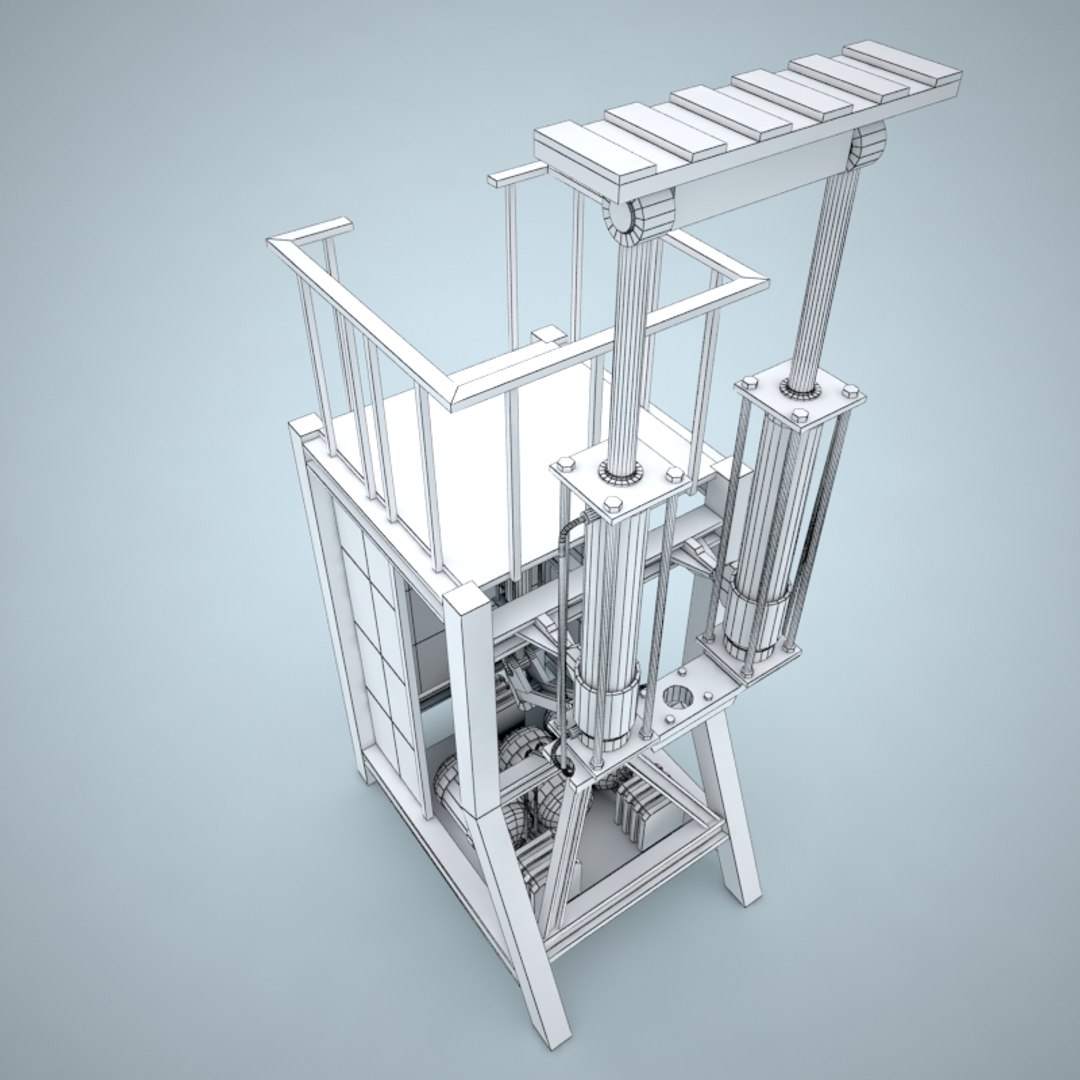 Platform Hydraulic 3ds
