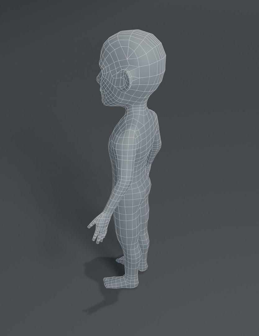 Male Body Cartoon Base Mesh 3D Model - TurboSquid 1522228