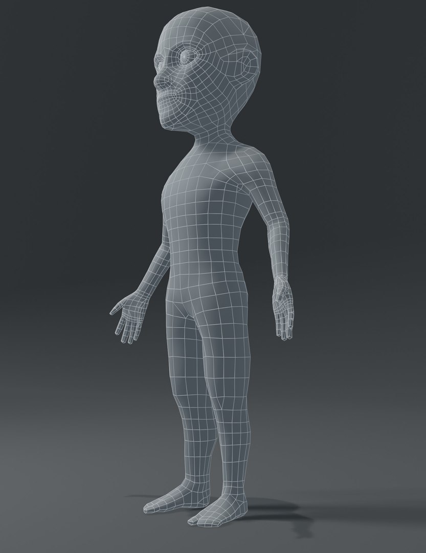 Male Body Cartoon Base Mesh 3D Model - TurboSquid 1522228