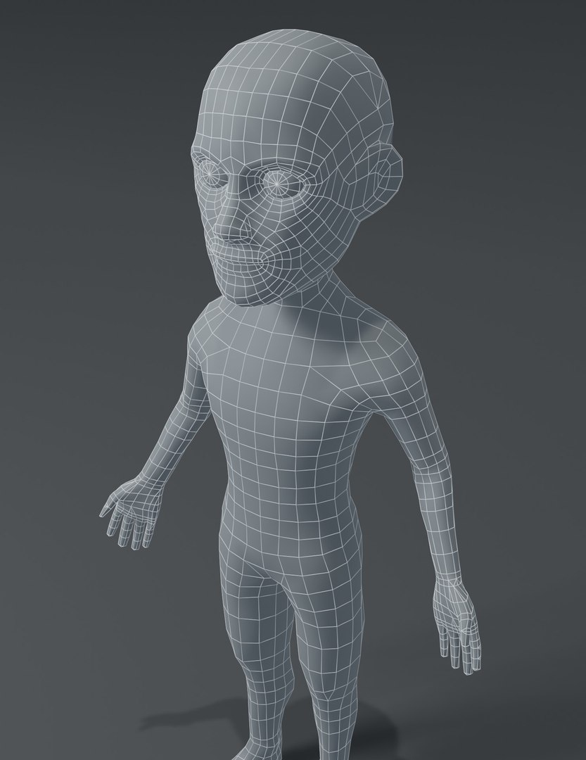 Male Body Cartoon Base Mesh 3D Model - TurboSquid 1522228