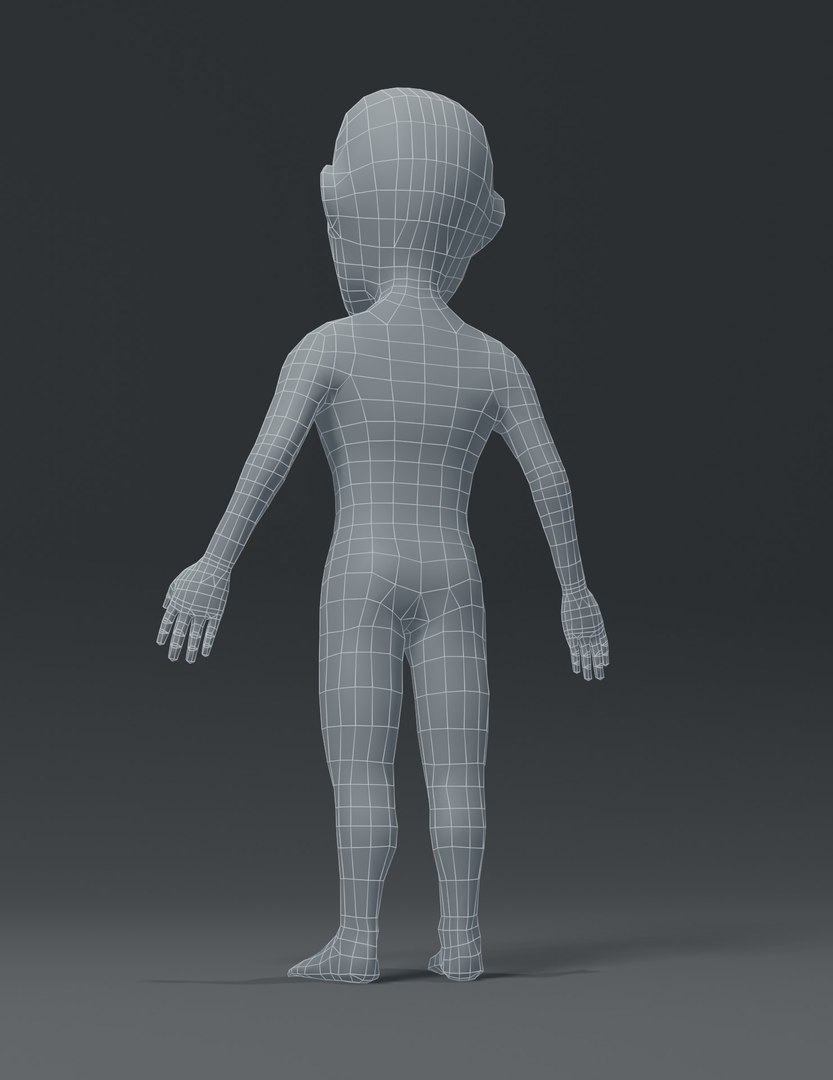 Male Body Cartoon Base Mesh 3D Model - TurboSquid 1522228