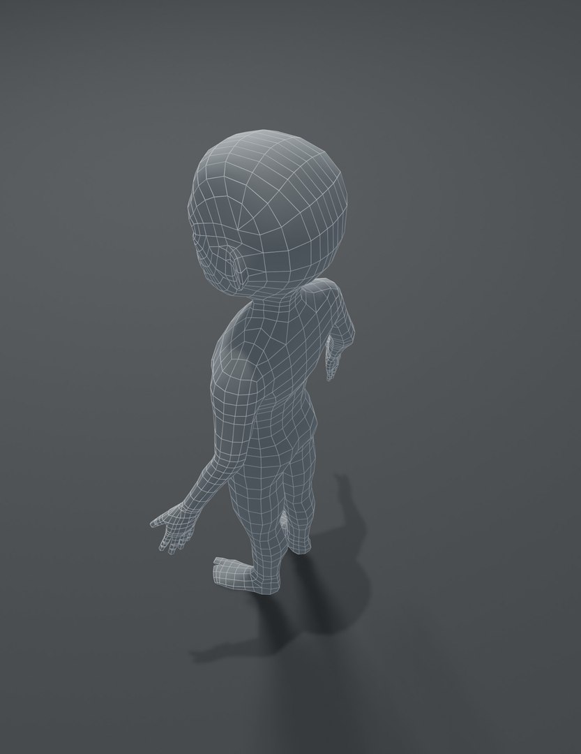 Male Body Cartoon Base Mesh 3D Model - TurboSquid 1522228