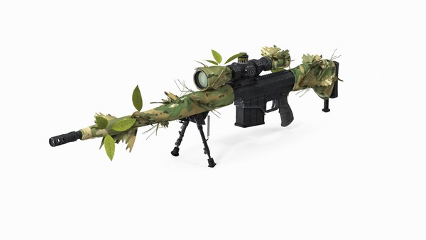 modelo 3d Funda Rifle Barrett 98 Bravo Camuflaje - TurboSquid 1989368