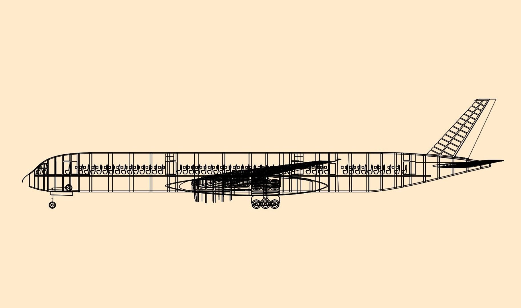 Airbus a350-1000 commercial aircraft 3D - TurboSquid 1539702